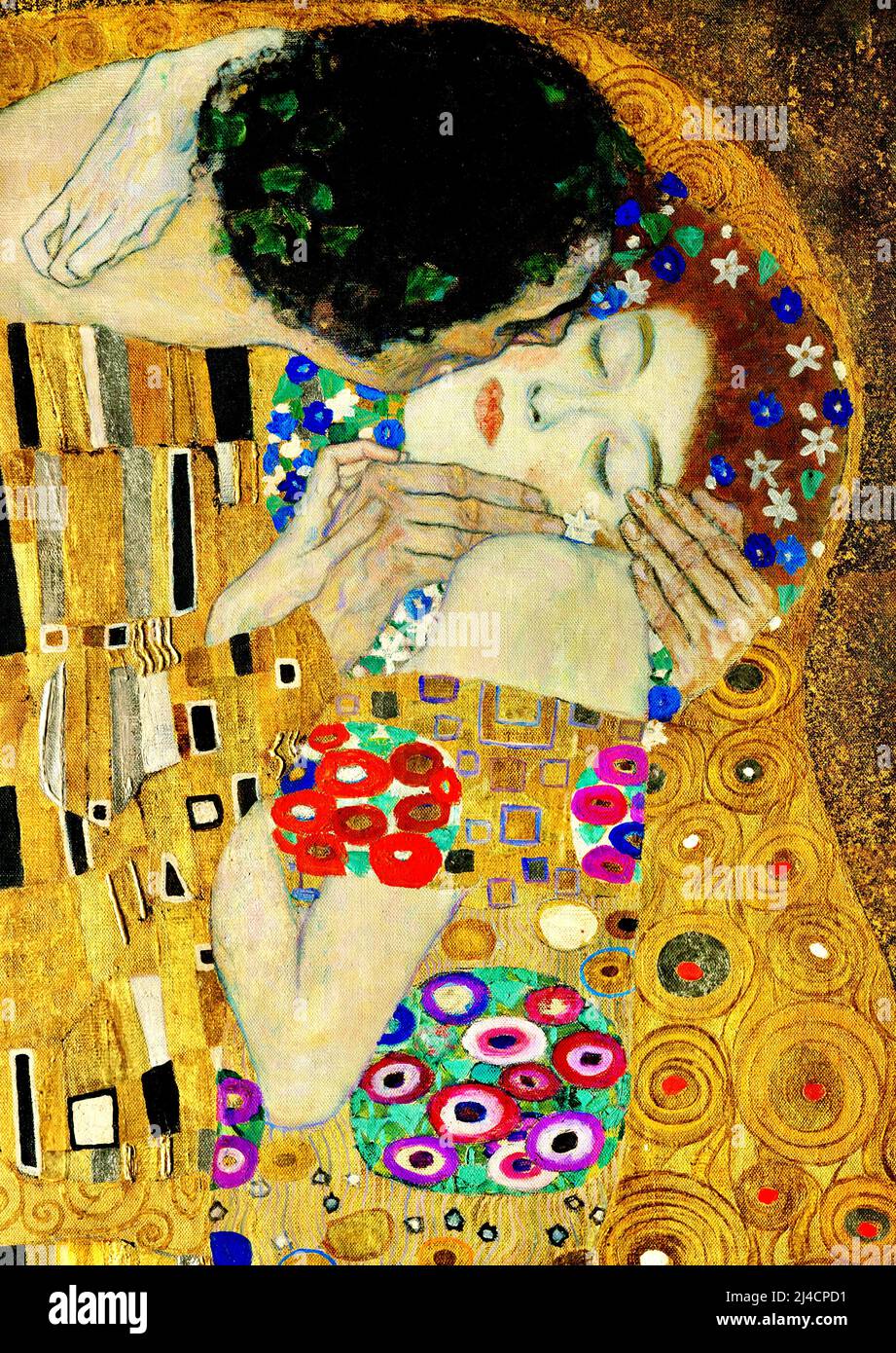 Gustav Klimt - The Kiss - (detail) - 1907 - 1908 Stock Photo - Alamy