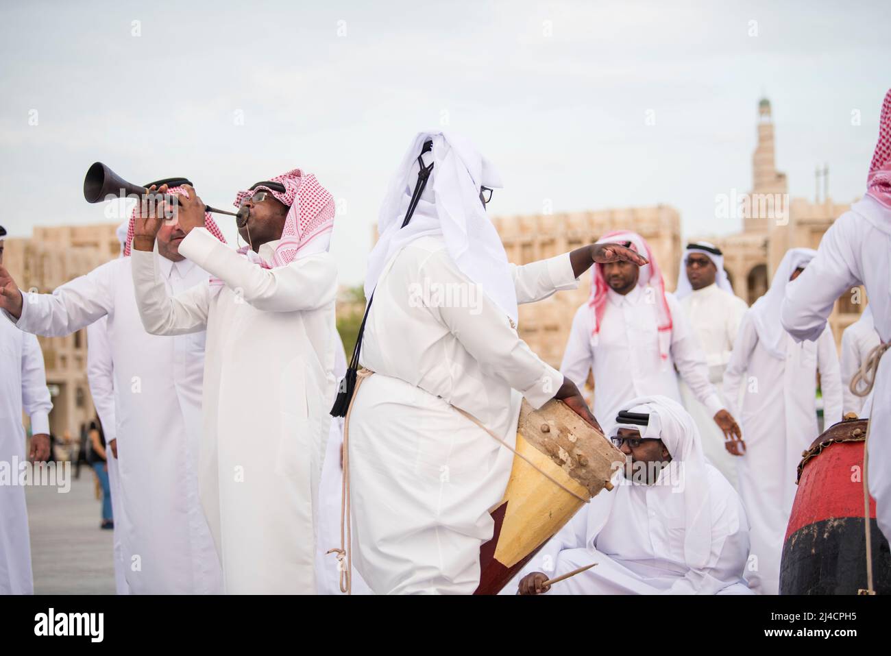 Doha,Qatar - April 22,2022: The performance of traditional Qatari music ...