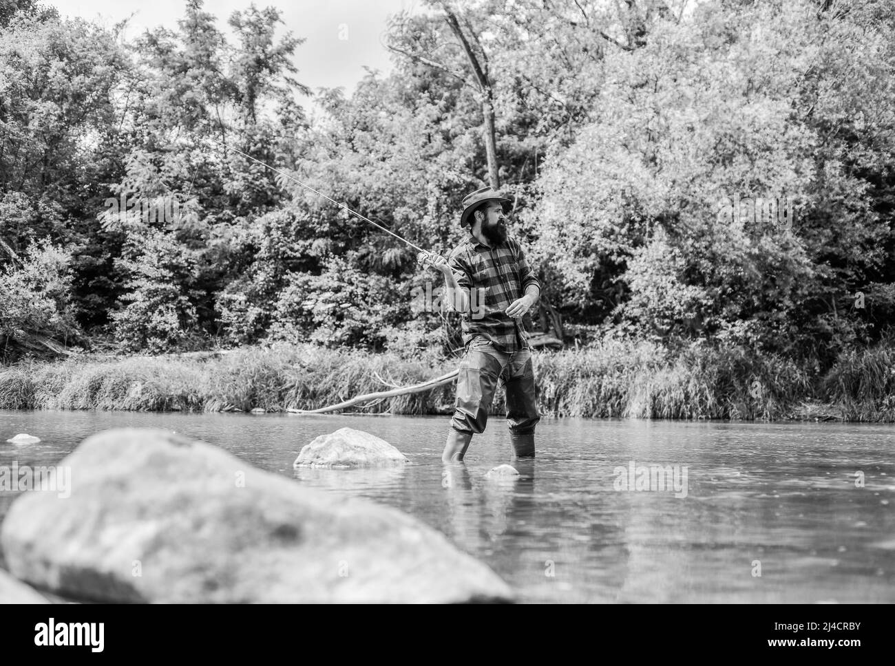 Man fishhook Black and White Stock Photos & Images - Alamy