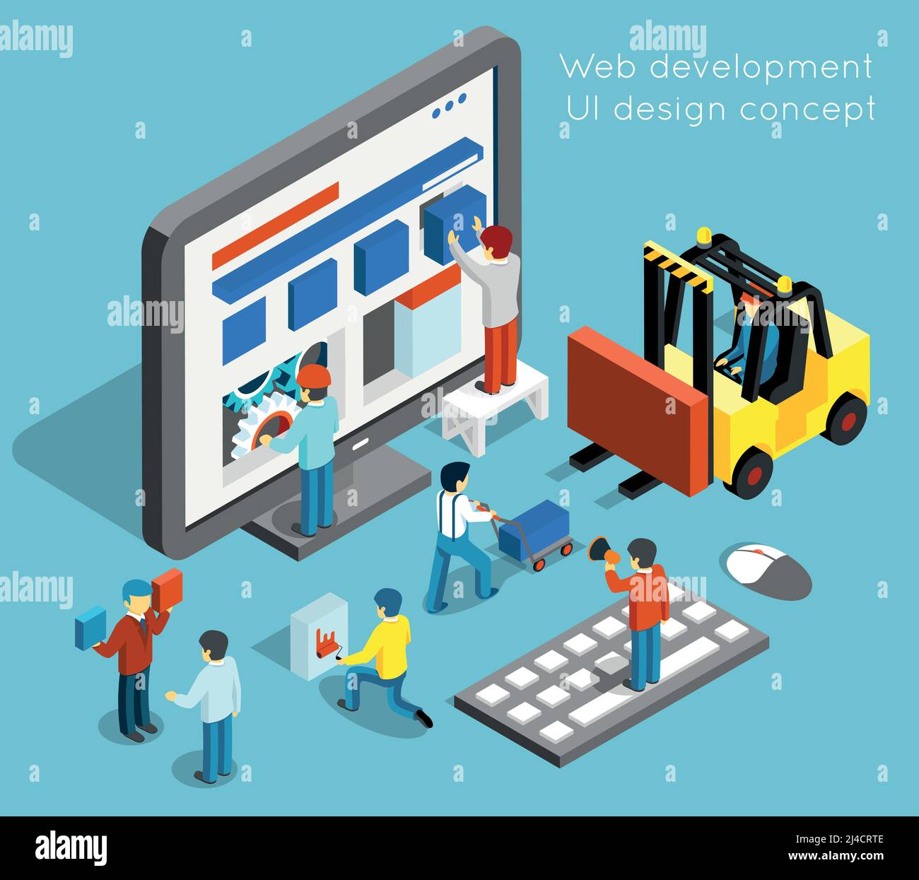 Work style concept 3d isometric hi-res stock photography and images - Alamy