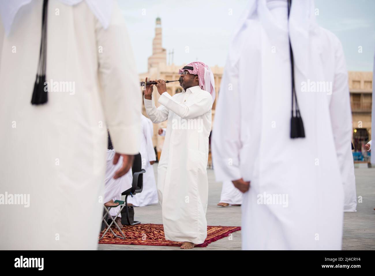 Doha,Qatar - April 22,2022: The performance of traditional Qatari music ...