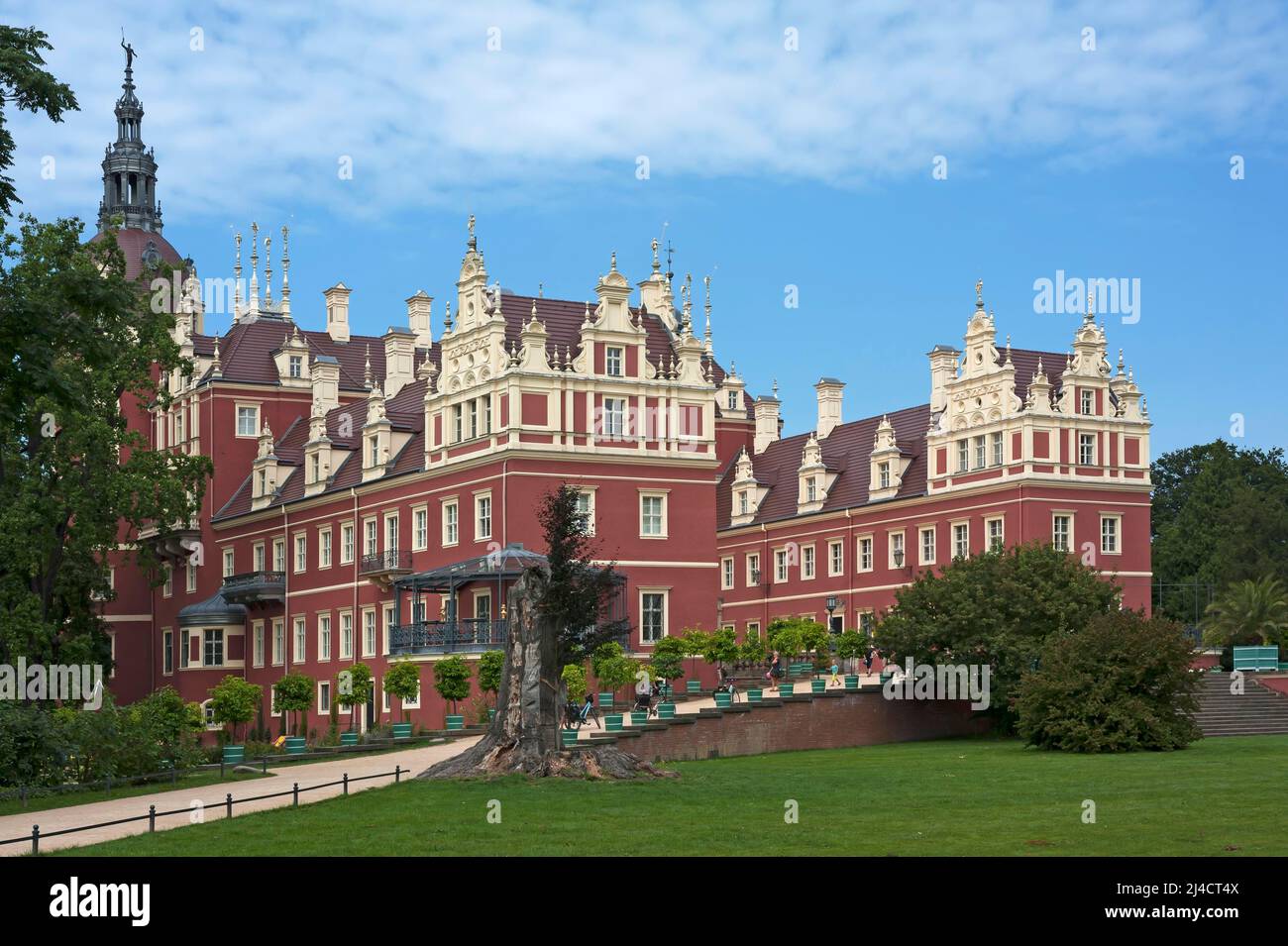 The New Muskau Palace built in the neo-Renaissance style, 1866, Prince ...