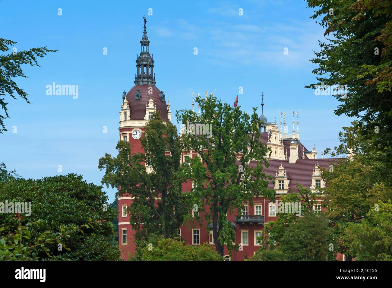 The New Muskau Palace built in the neo-Renaissance style, 1866, Prince ...