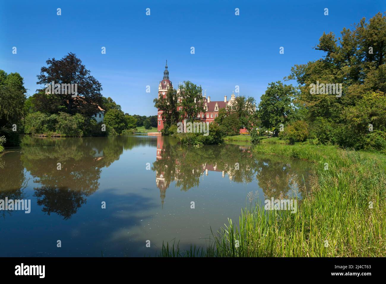 The New Muskau Palace built in the neo-Renaissance style, 1866, Prince ...