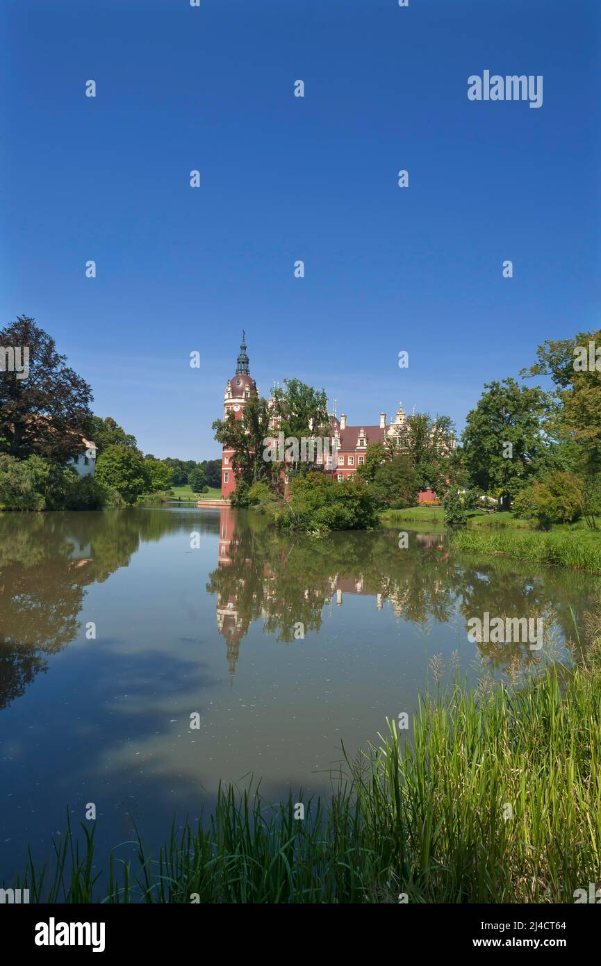 The New Muskau Palace built in the neo-Renaissance style, 1866, Prince ...