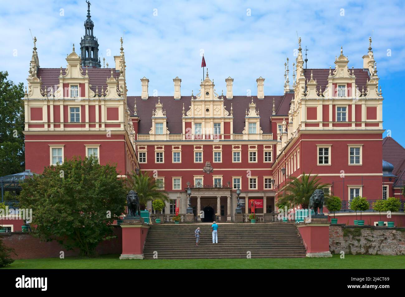 The New Muskau Palace built in the neo-Renaissance style, 1866, Prince ...