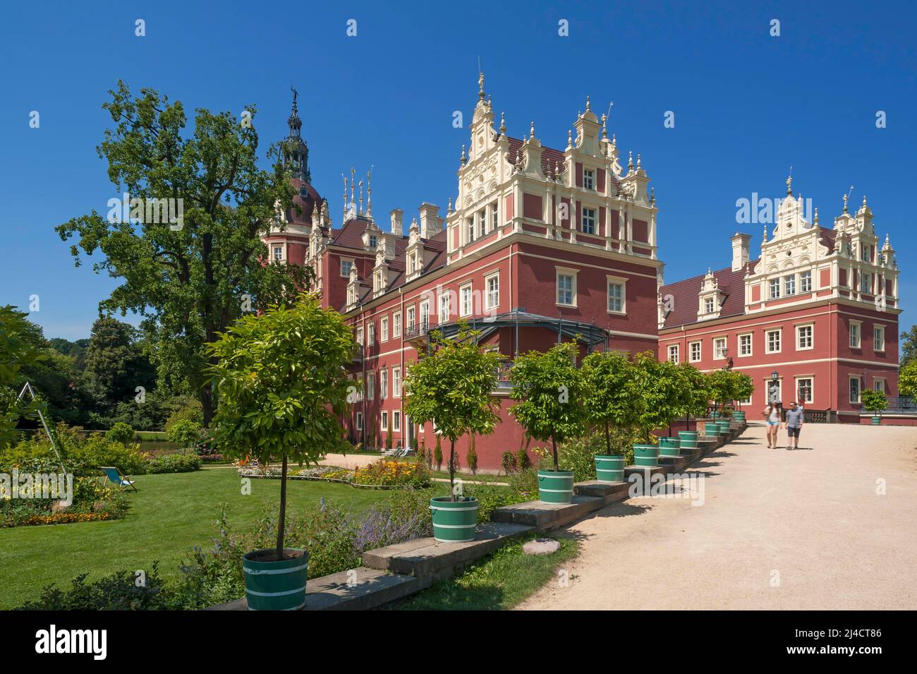 The New Muskau Palace built in the neo-Renaissance style, 1866, Prince ...