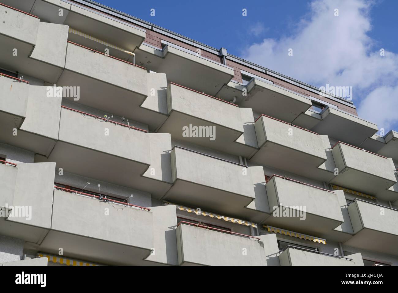 Residential building, concrete, balconies, Bundesplatz, Schoeneberg ...