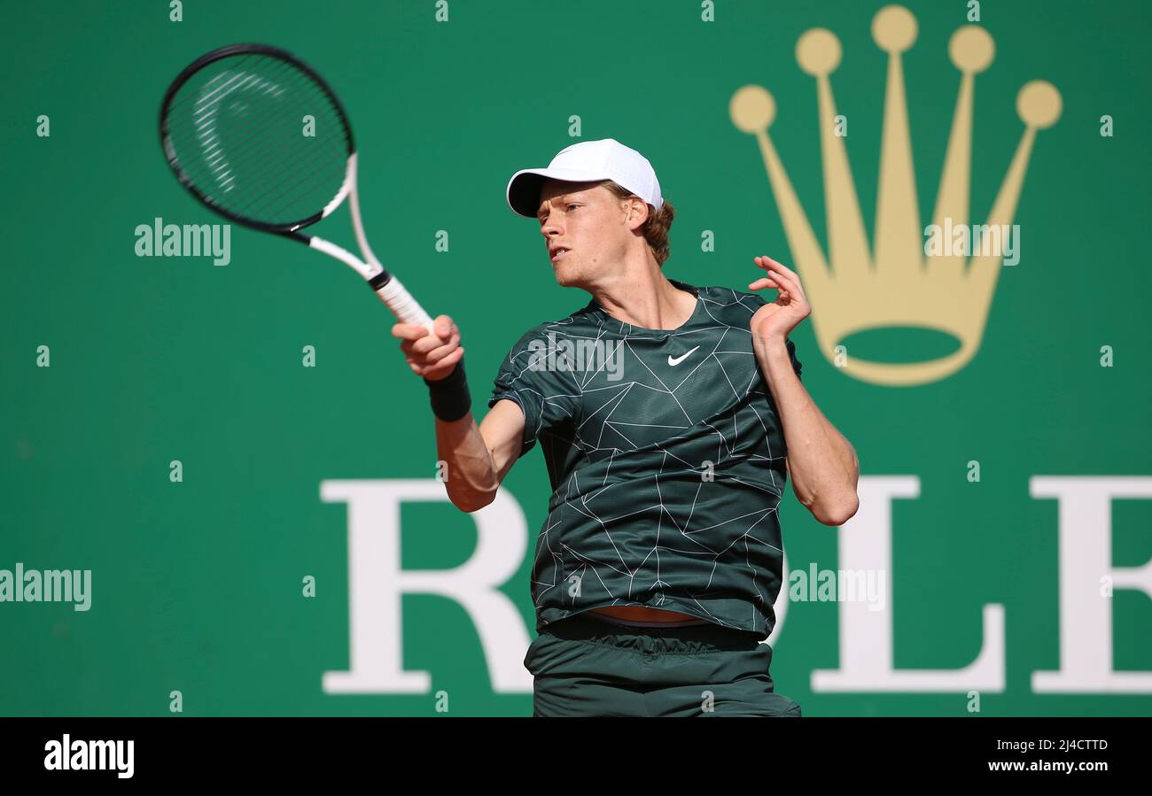 Jannik Sinner of Italia during day 4 of the Rolex Monte-Carlo Masters ...