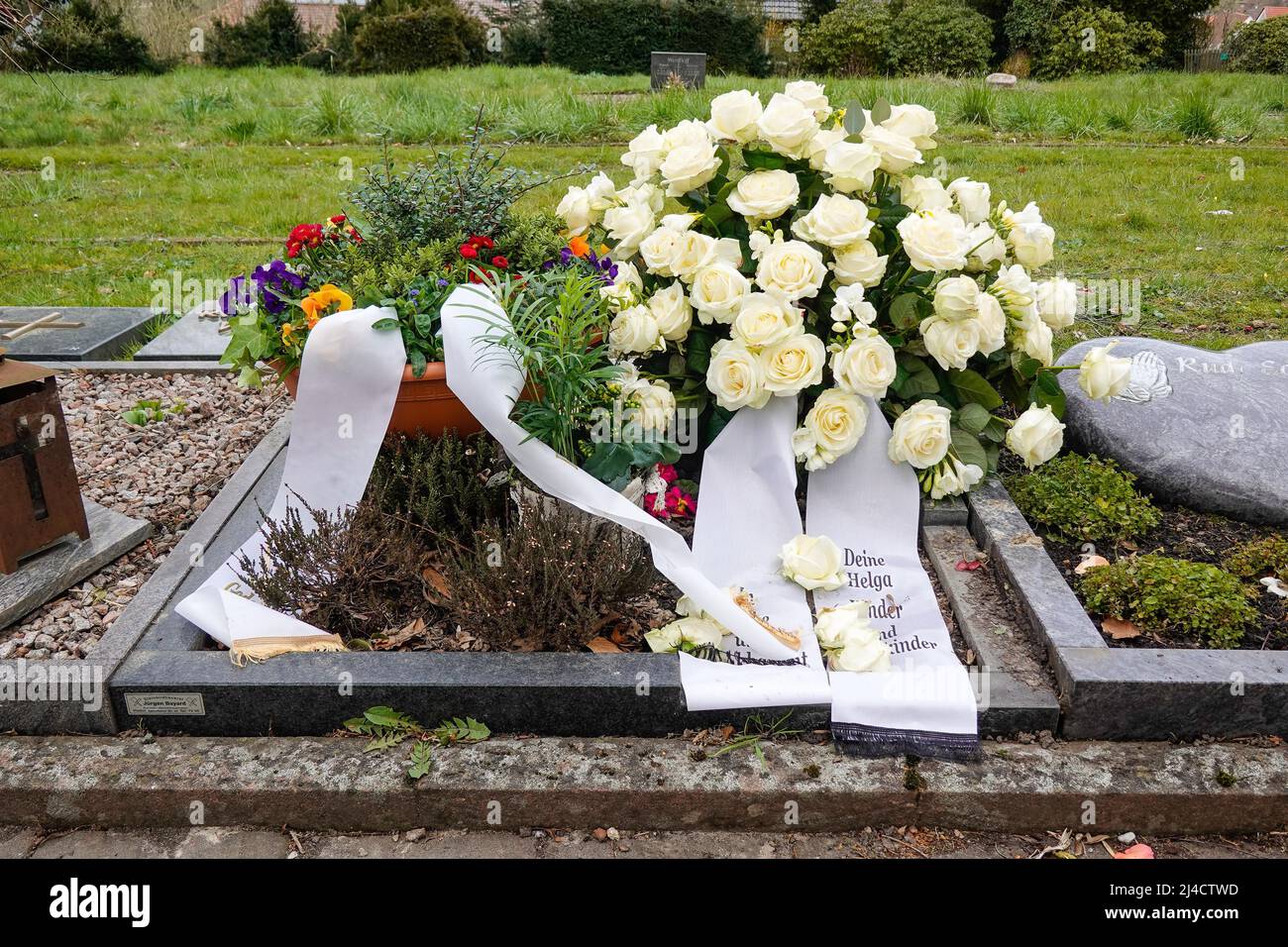 Gravestone With Roses