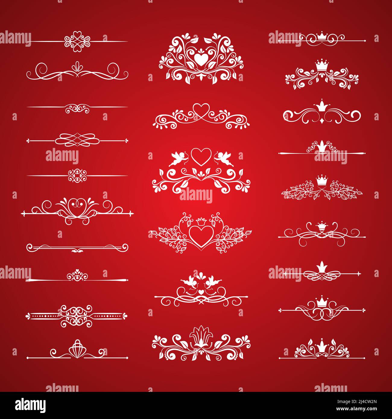 Calligraphic elements valentines day Stock Vector Images - Alamy