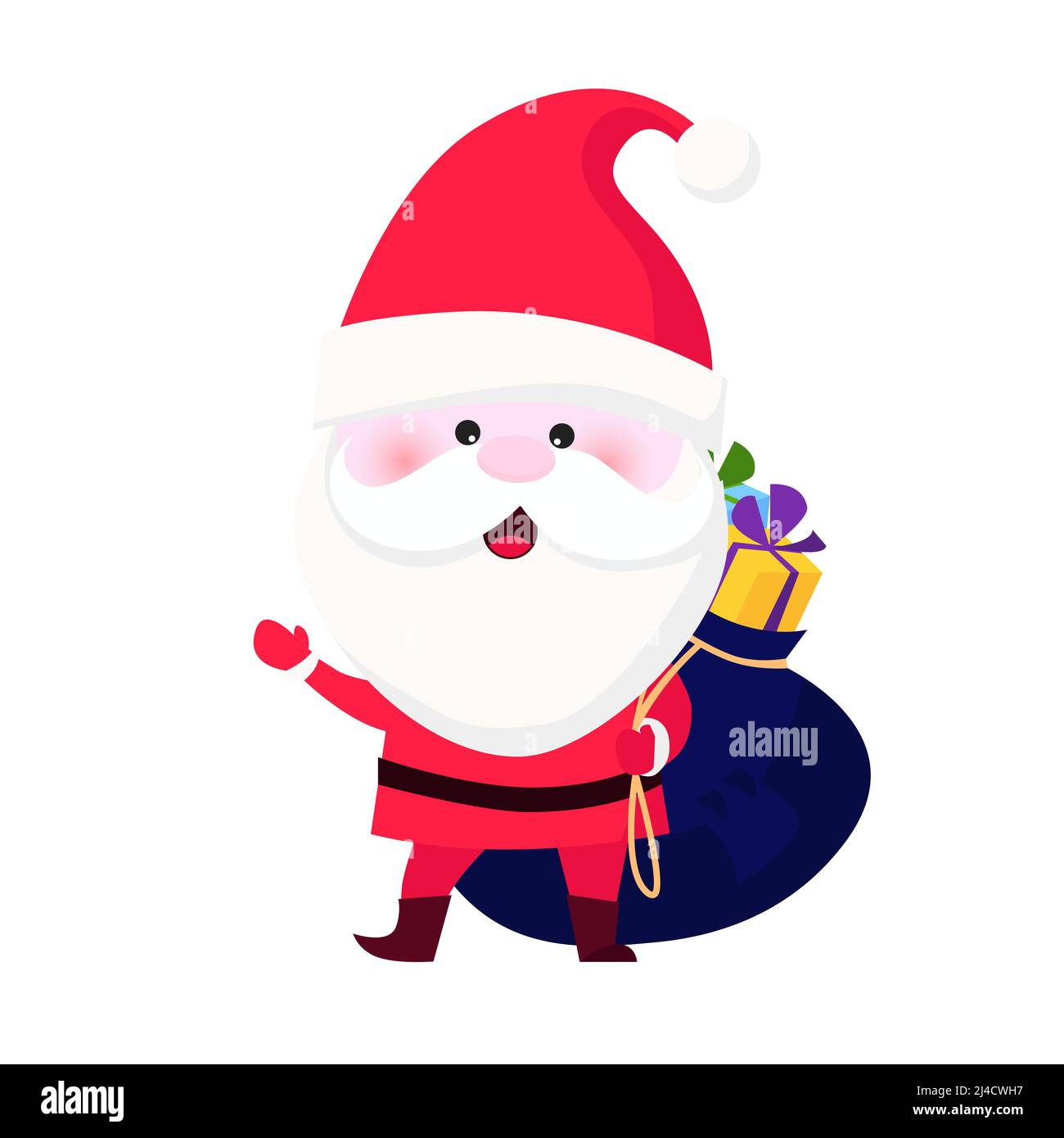 Jolly santa claus Stock Vector Images - Alamy