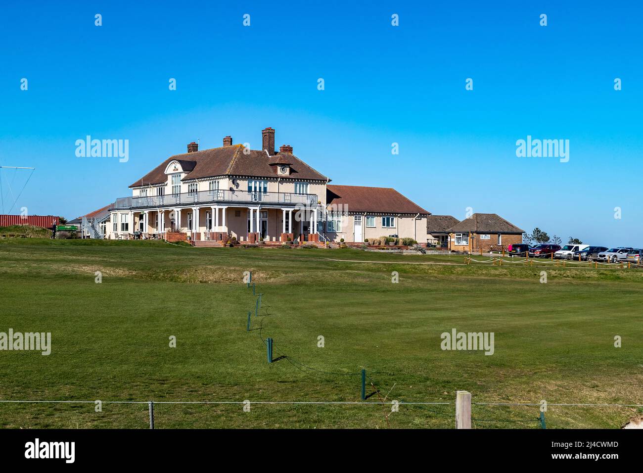 Sheringham Golf Course viewed from the train going along the North ...