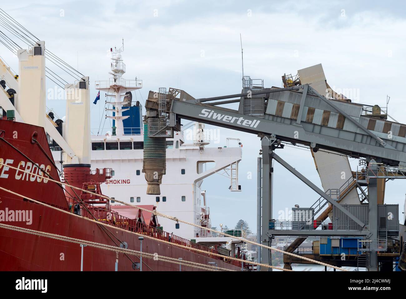 UK registered bulk cargo carrier, Cape Cross, moored at Newcastle Agri ...
