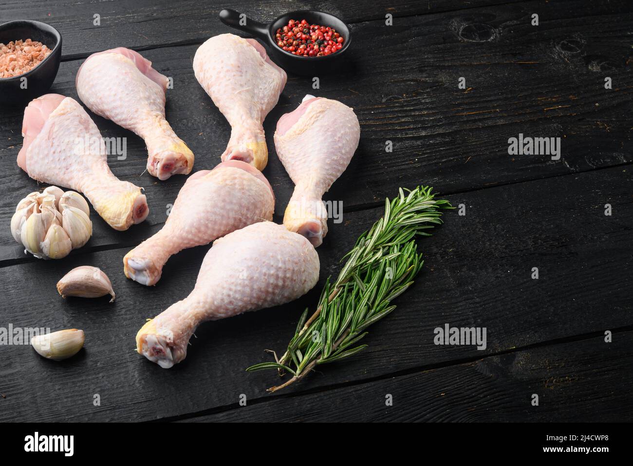 Fresh chicken meat cuts Farm poultry meat set, with seasoning and herbs ...