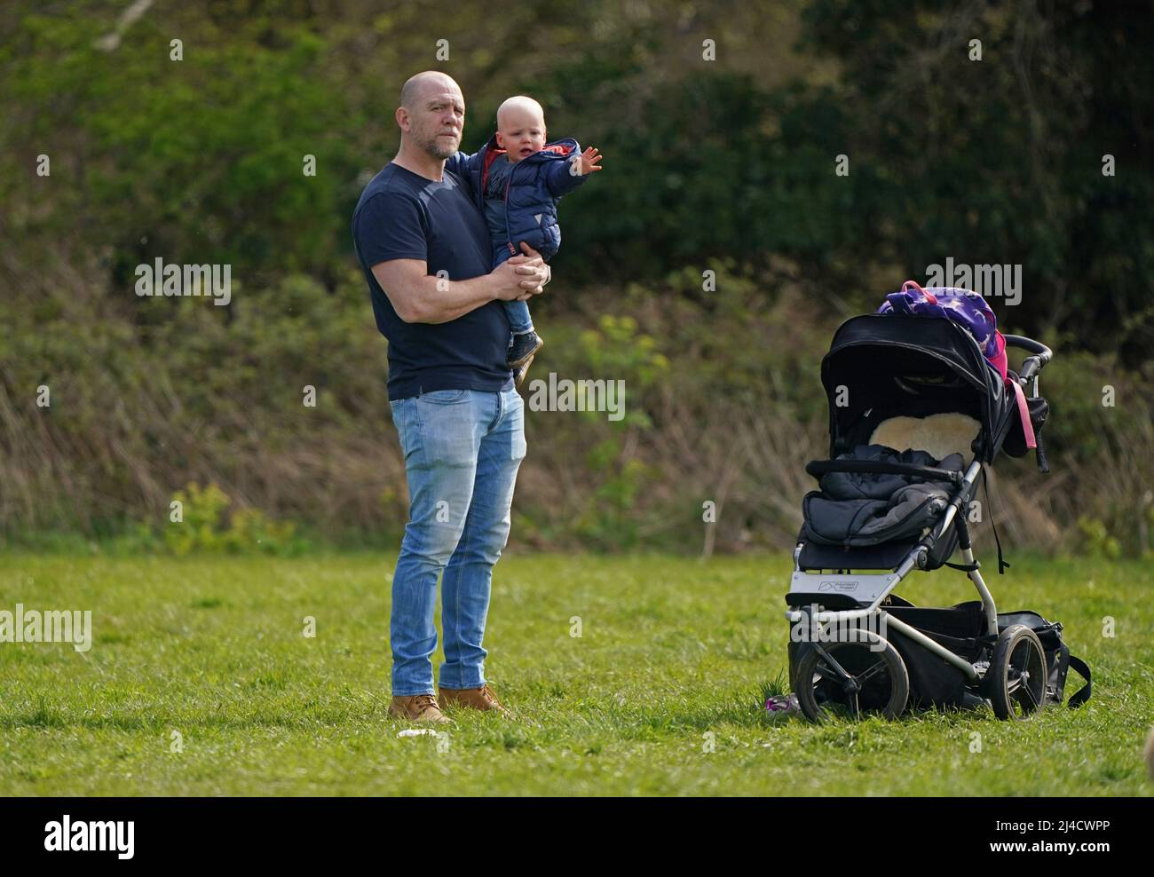 Mike Tindall with his son Lucas at the Barefoot Retreats Burnham Market ...