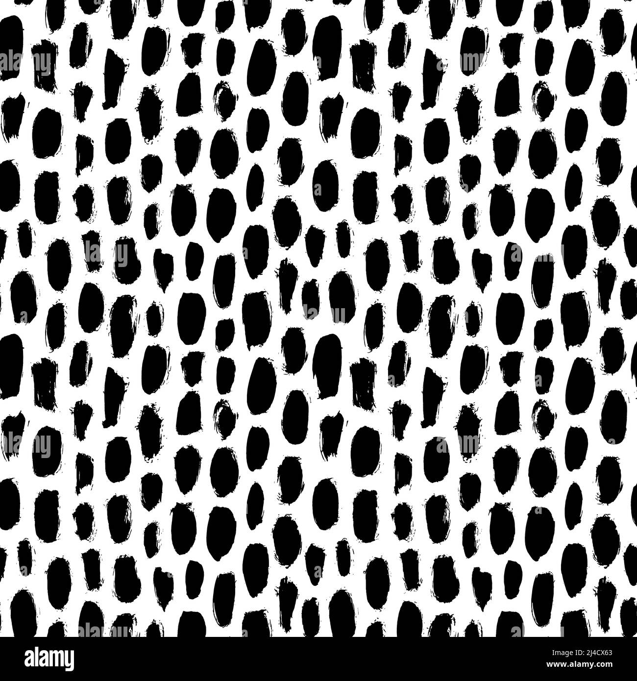 Hand drawn black polka dots seamless pattern Stock Vector Image & Art ...