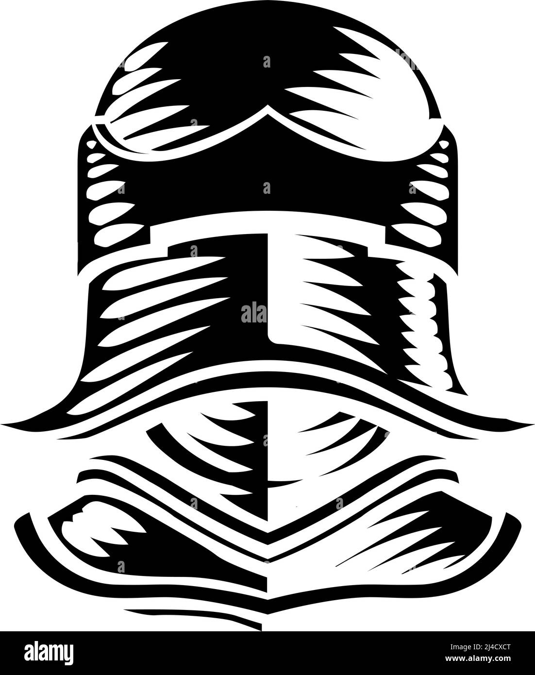 Knight Helmet Armor Helm Medieval Vintage Woodcut Stock Vector Image ...