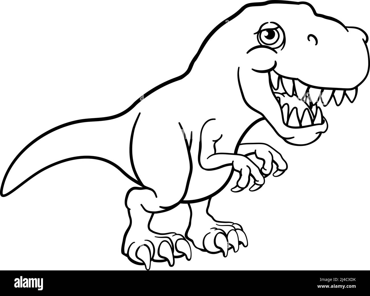 Dinosaur T Rex Animal Cartoon Illustration Stock Vector Image & Art - Alamy