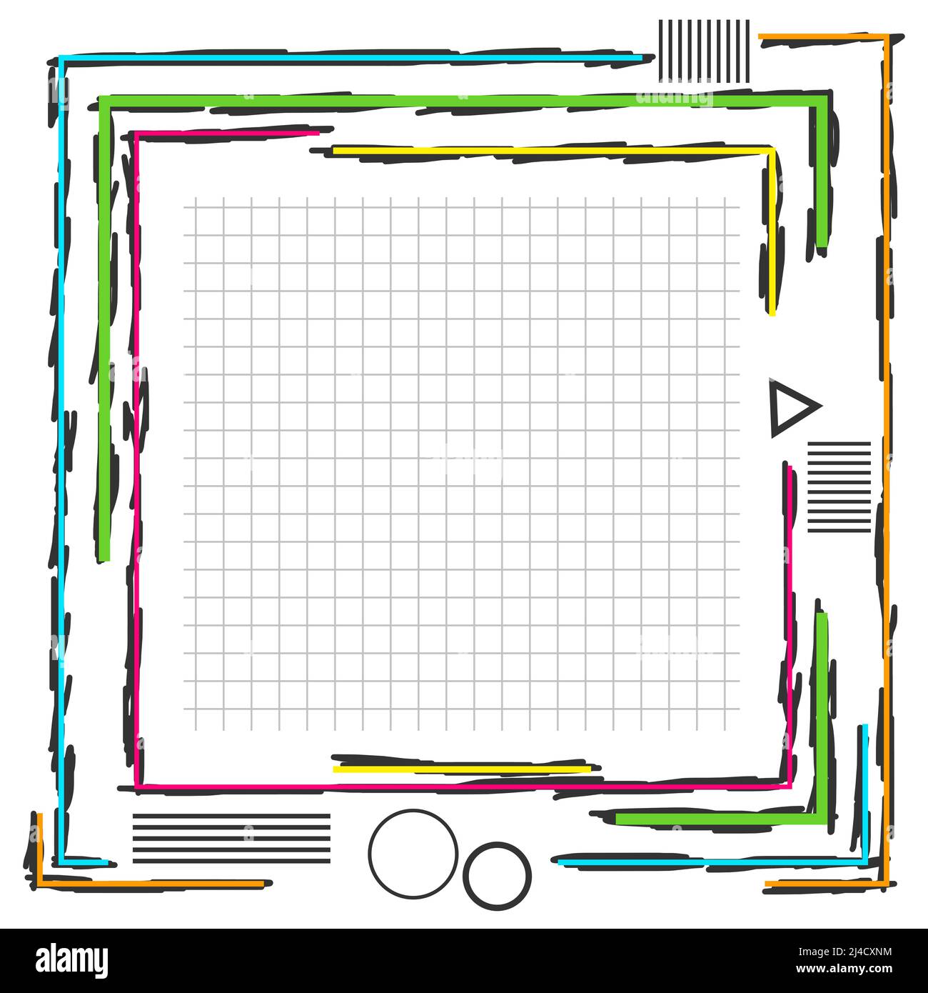Background Image Square Lines Colorful Sketch Stock Photo - Alamy