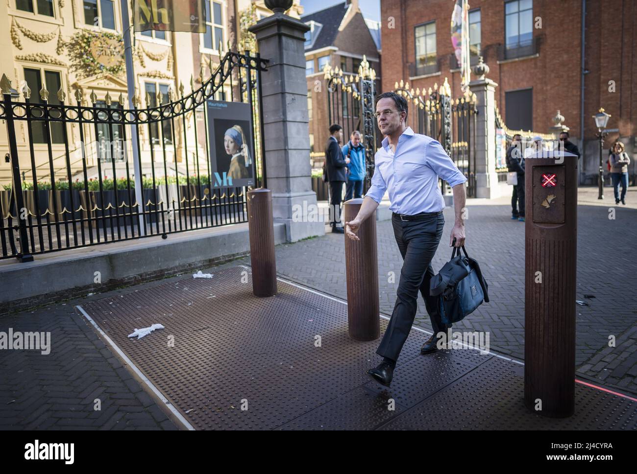 2022-04-14 10:10:41 THE HAGUE - Prime Minister Mark Rutte on arrival at ...