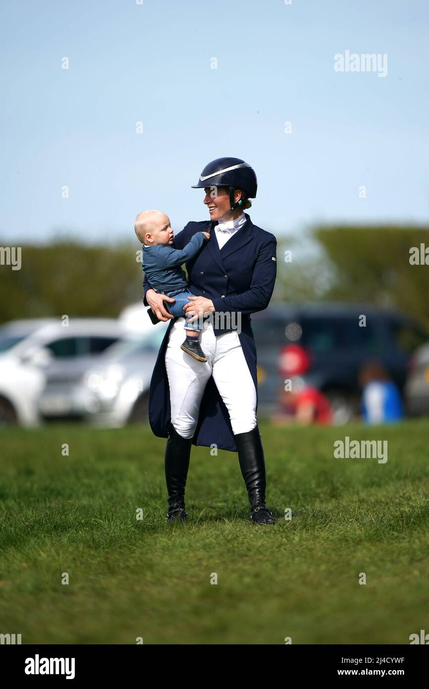 Zara Tindall with her son Lucas at the Barefoot Retreats Burnham Market ...