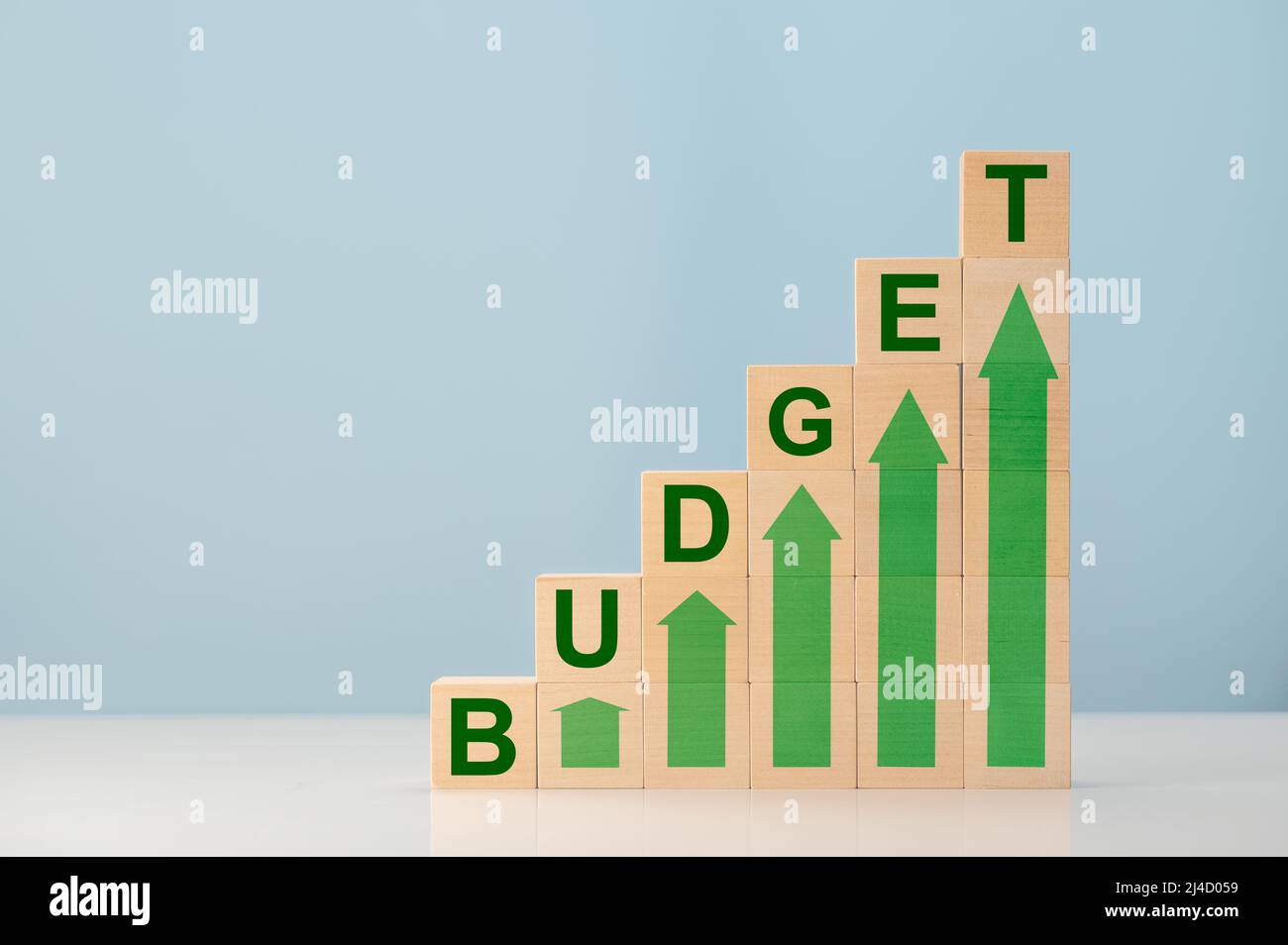 budget concept. Ladder career path for business growth success process ...