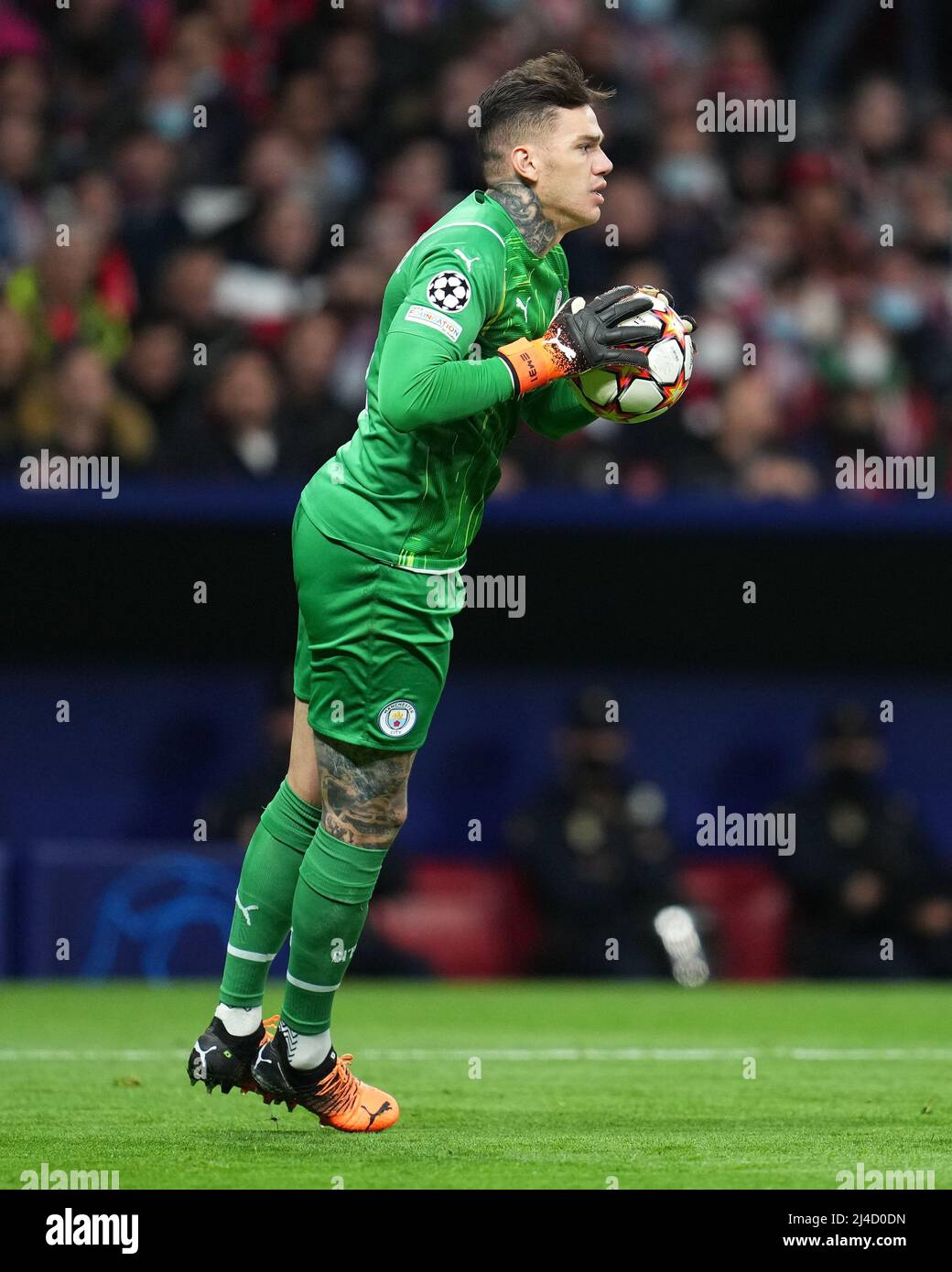 Ederson Moraes of Manchester City during the UEFA Champions League ...