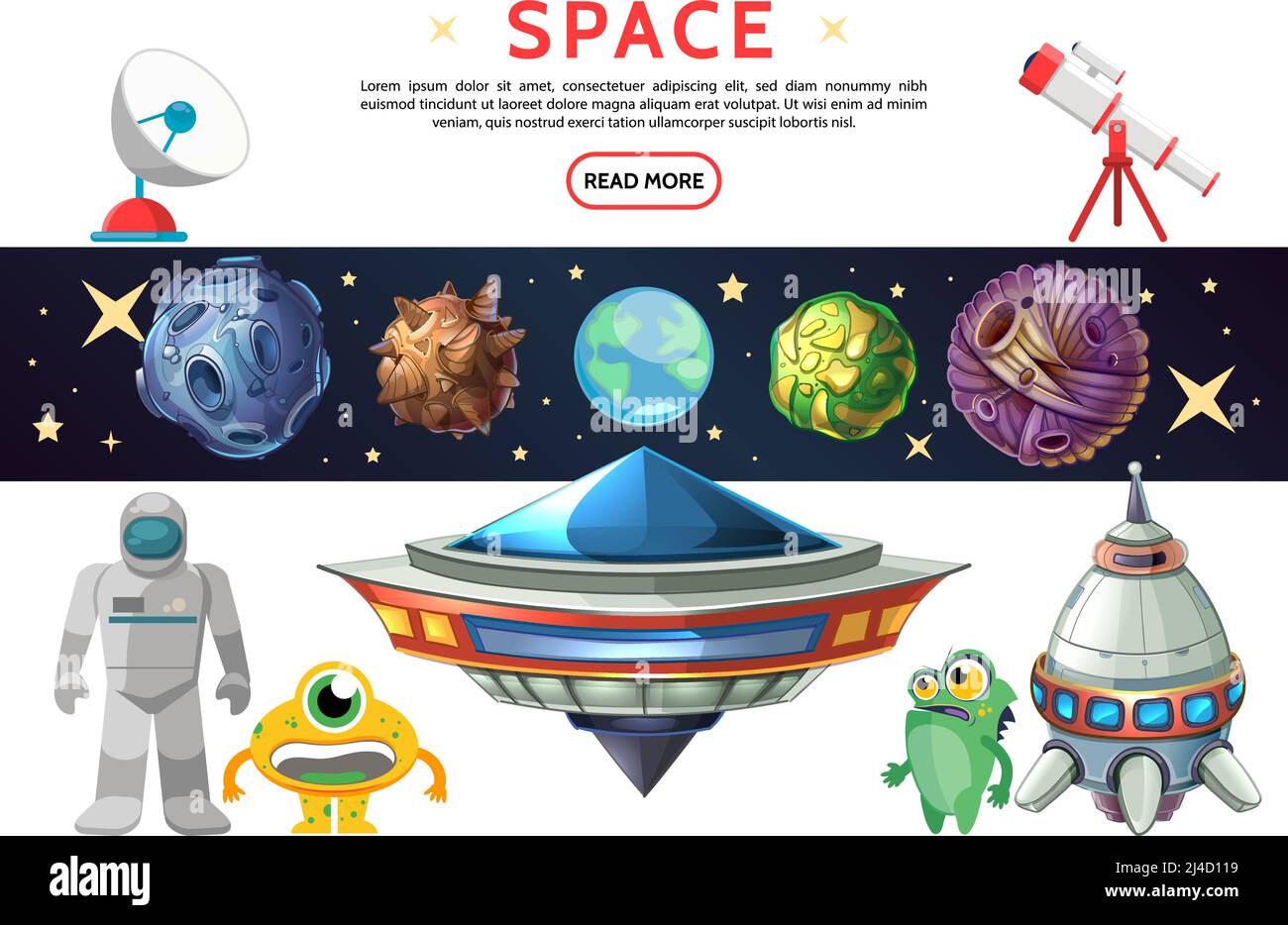 Funny asteroid cartoon illustration hi-res stock photography and images ...