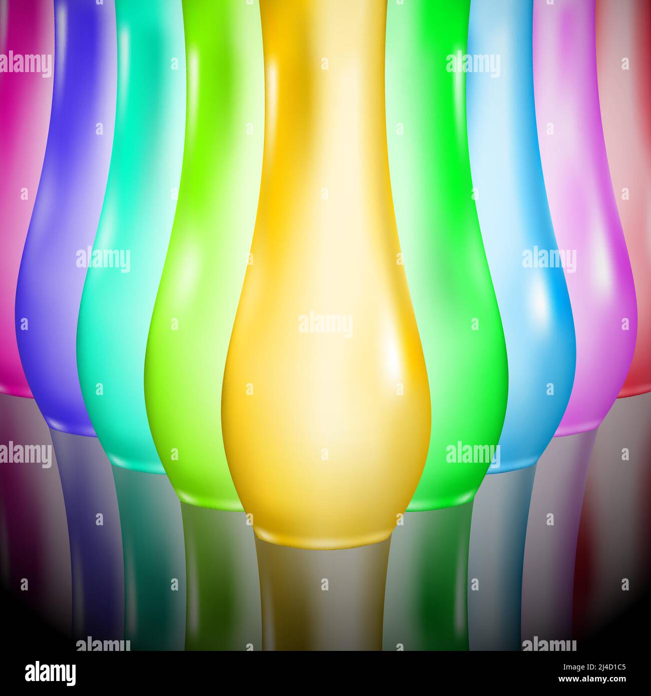 Abstract background with illuminated colored glass forms Stock Vector ...