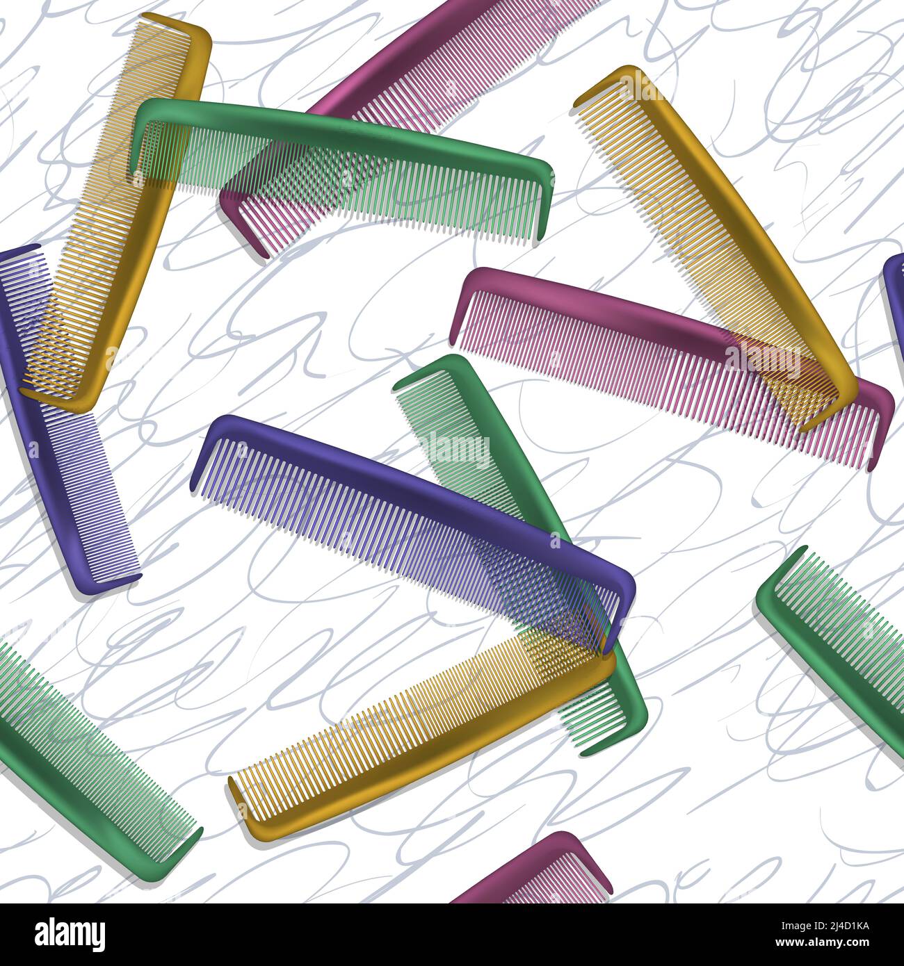 Background with colored combs for hairdressers and beauty salons. EPS10 ...