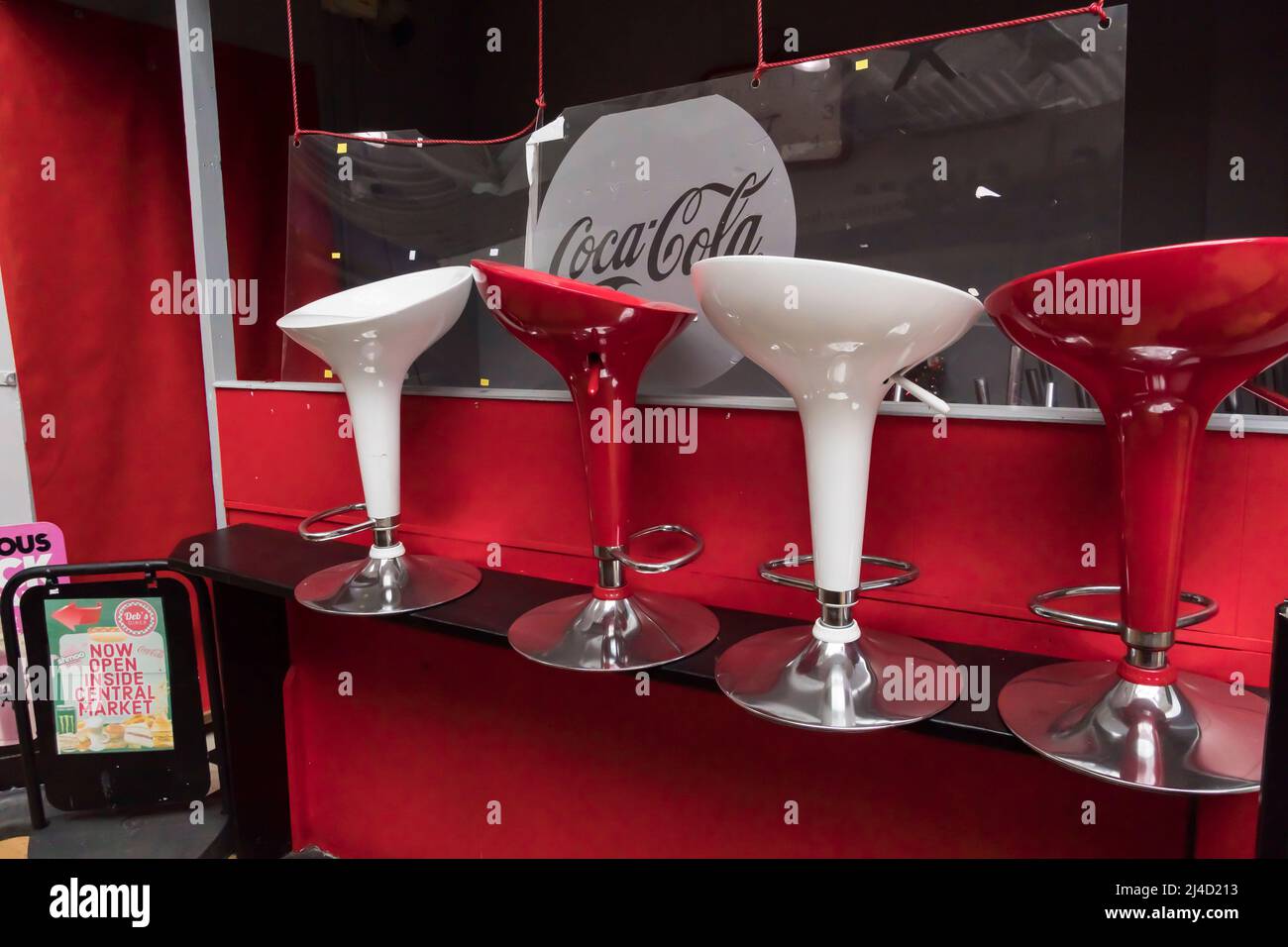 Coca-Cola stall in Central market Lincoln 2022 Stock Photo - Alamy