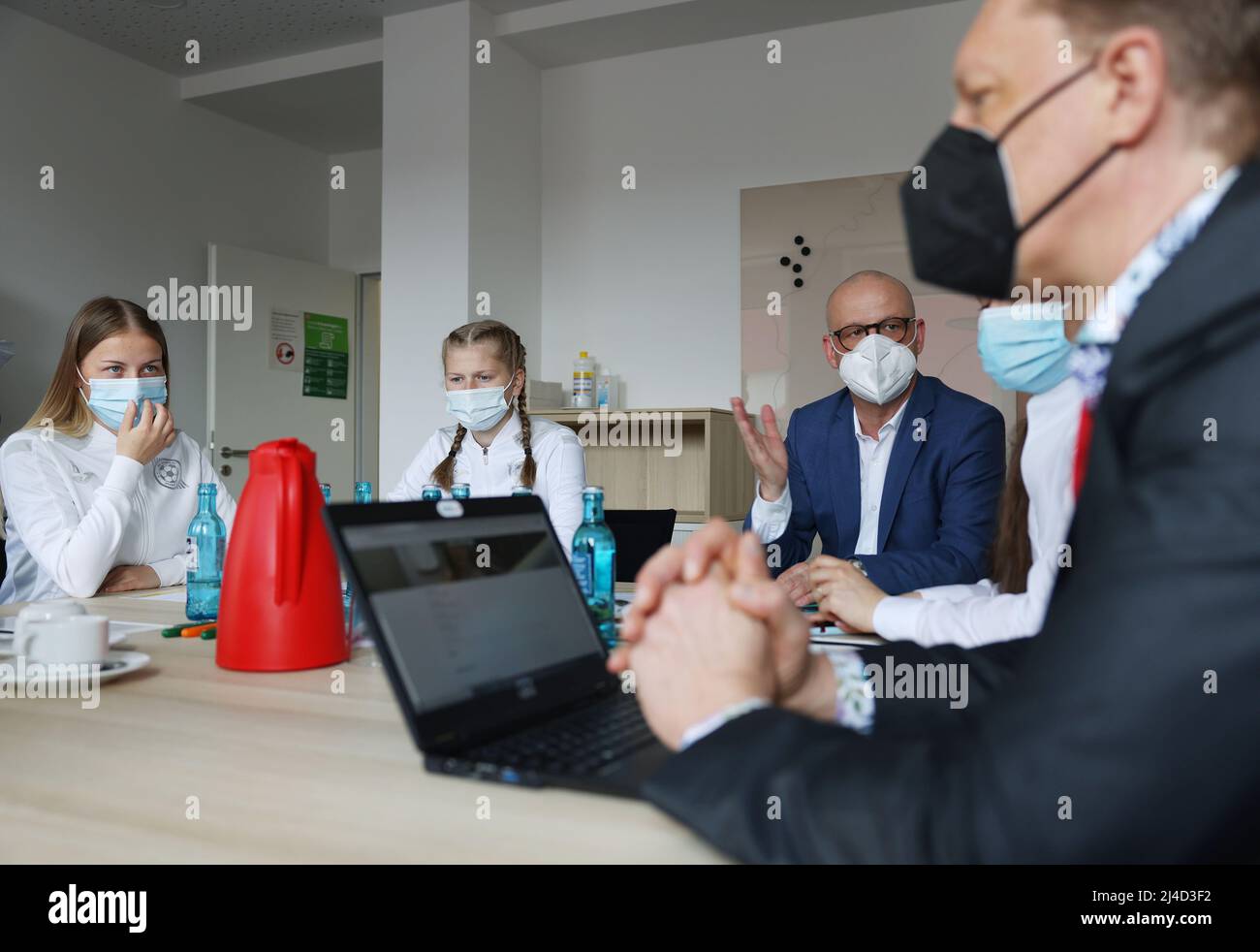 Cologne, Germany. 14th Apr, 2022. Martin Seiler (2nd from right), DB ...