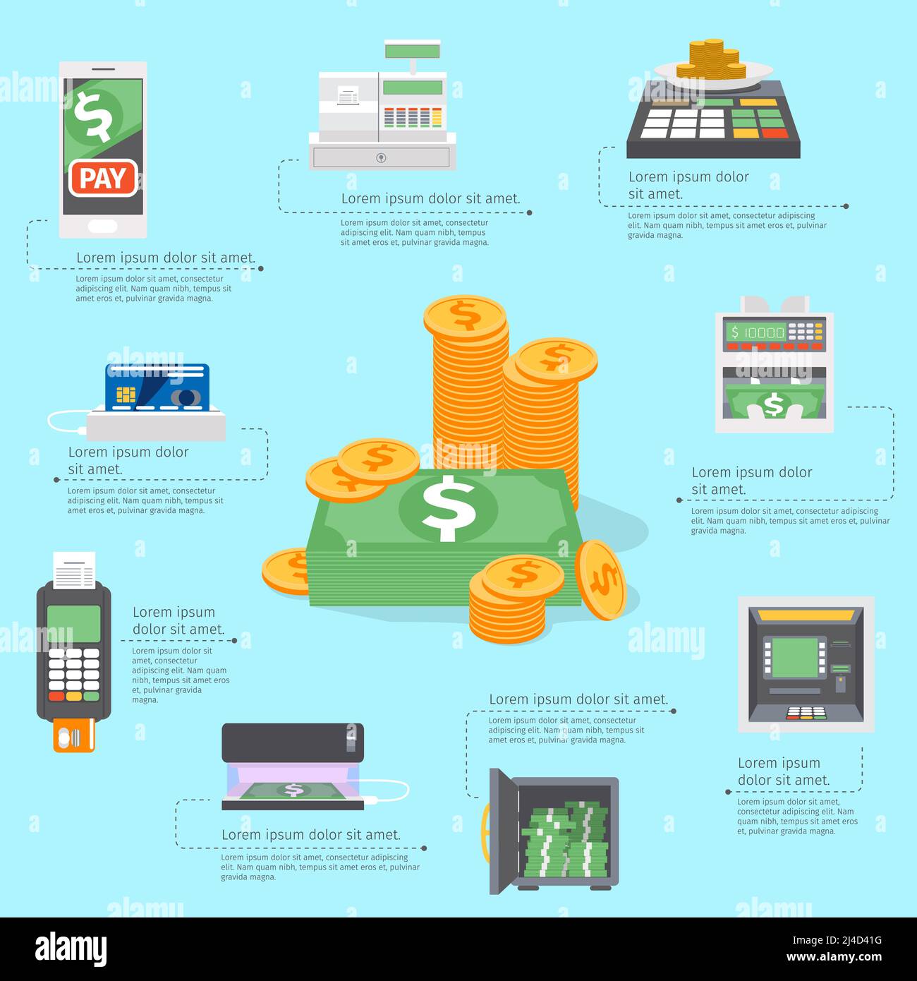 Cash machines infographics. Banking business, card atm payment, credit ...