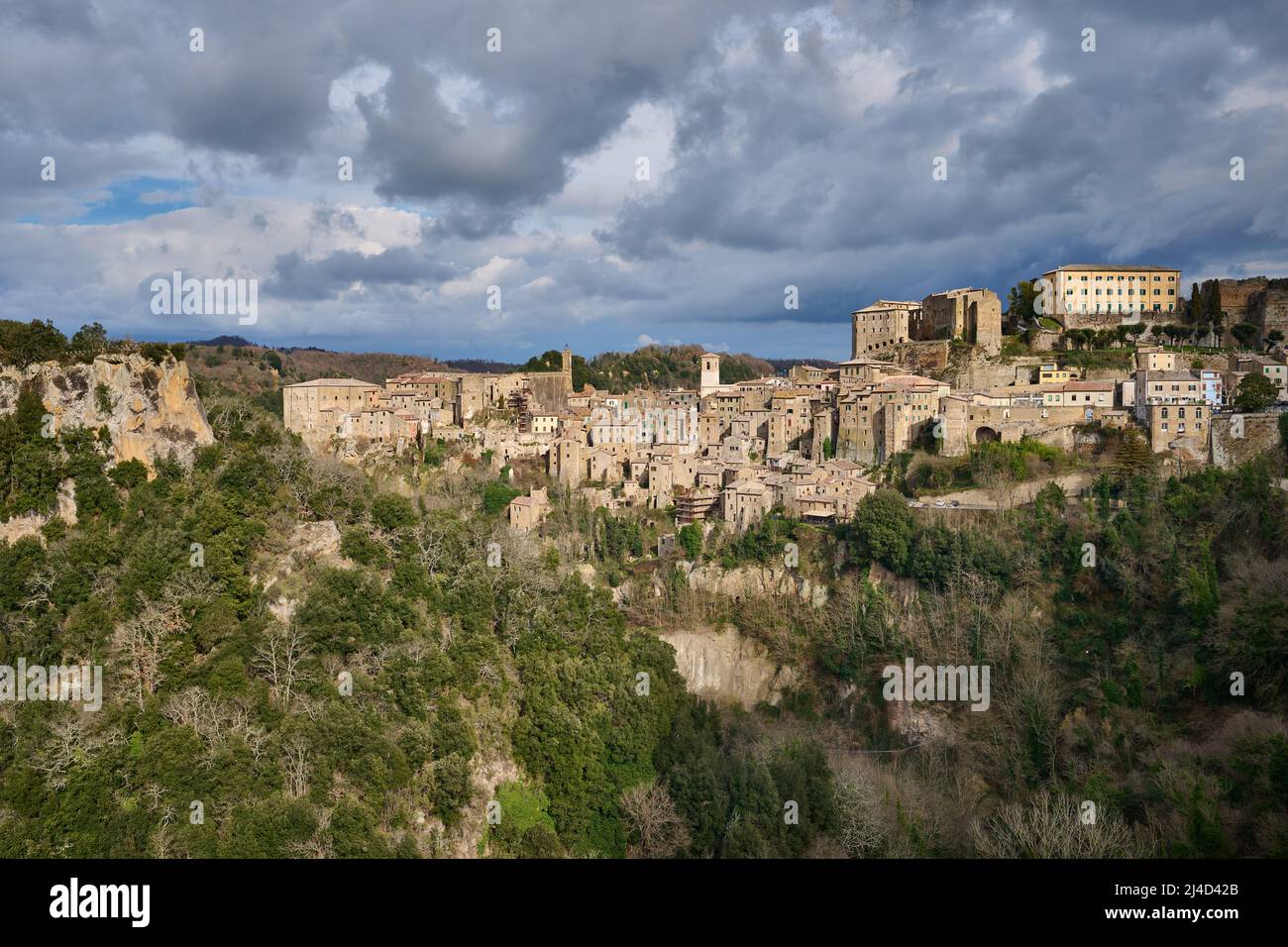 Aerial medieval town Sorano, Tuscany, Italy Stock Photo - Alamy