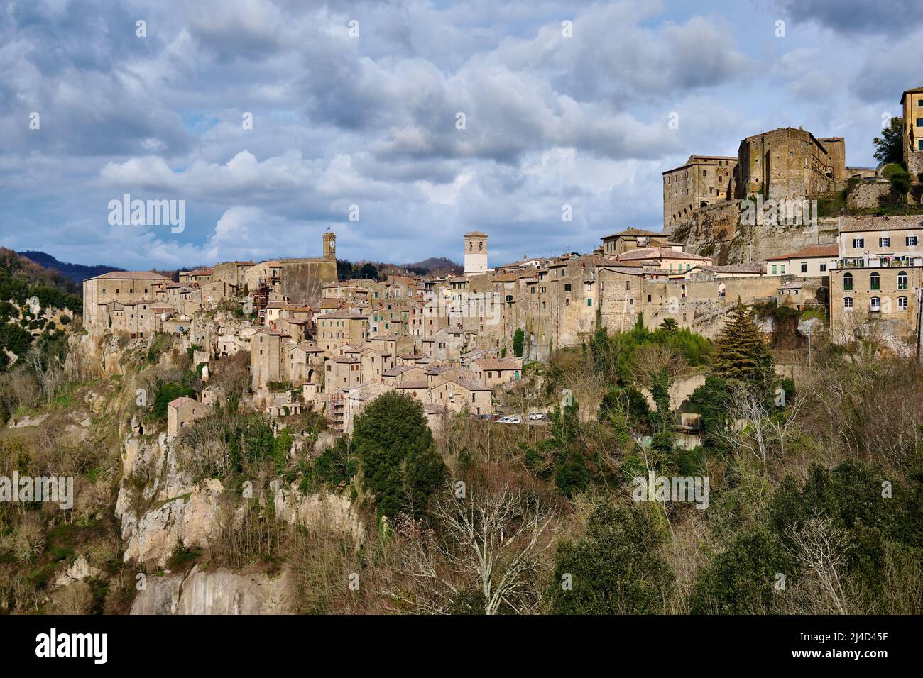 Aerial medieval town Sorano, Tuscany, Italy Stock Photo - Alamy