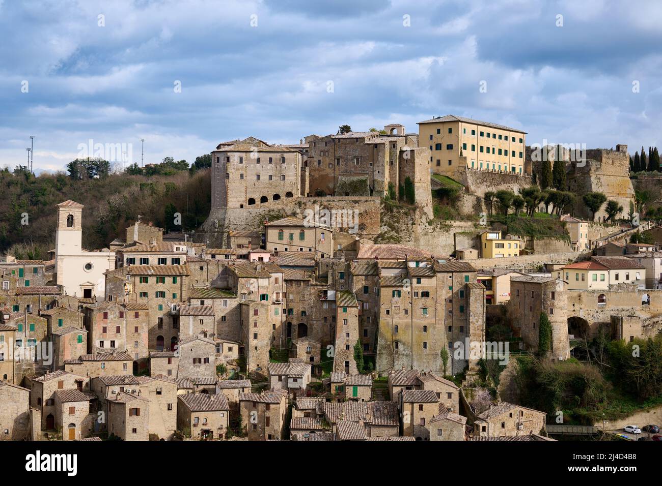 Aerial medieval town Sorano, Tuscany, Italy Stock Photo - Alamy