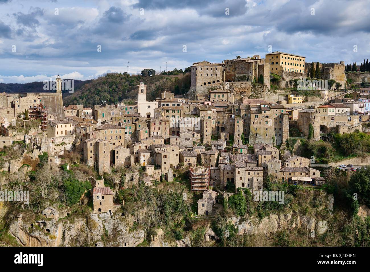 Aerial medieval town Sorano, Tuscany, Italy Stock Photo - Alamy