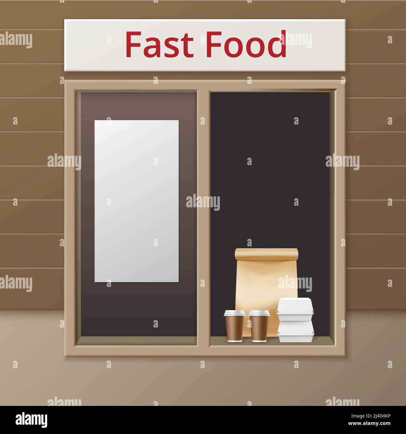 Disposable paper burger box Stock Vector Images - Alamy