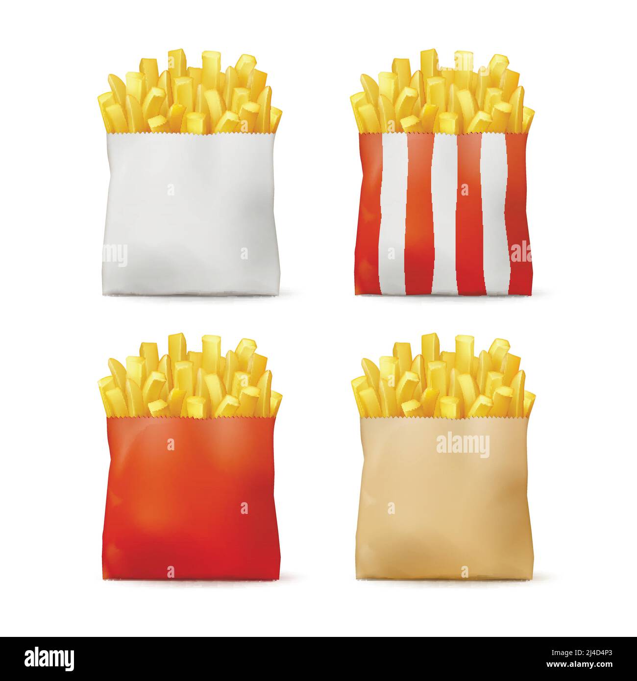 French fries in craft Stock Vector Images - Alamy