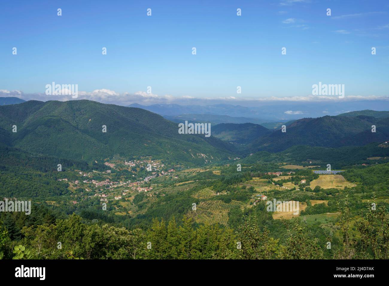 View of Alpi Apuane from Foce Carpinelli, Tuscany, Italy, at summer ...