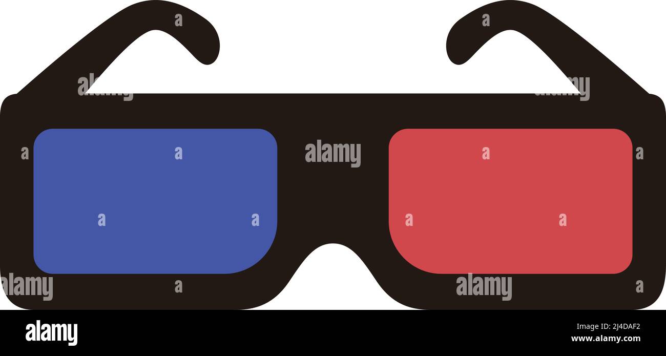 Cinema movie realistic 3d eye glasses illustration Stock Vector Image ...