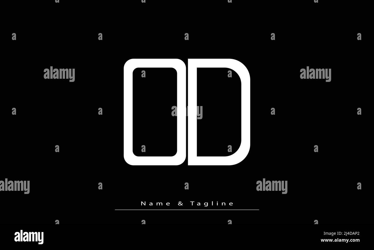 Alphabet letters Initials Monogram logo OD , DO Stock Vector Image ...