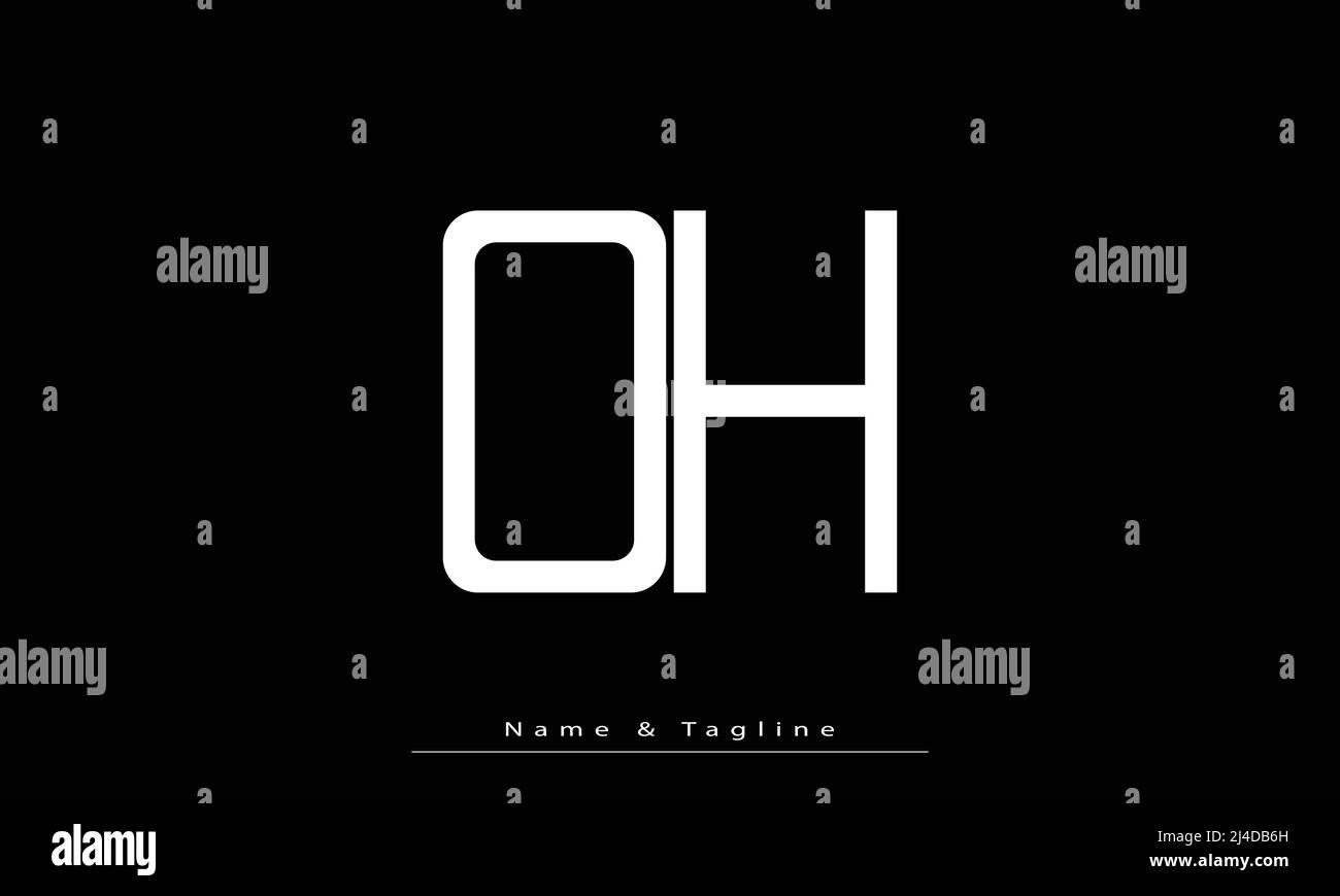 Alphabet letters Initials Monogram logo OH , HO Stock Vector Image ...