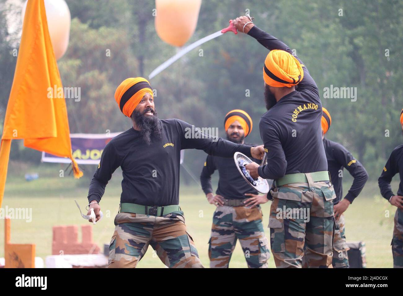 April 14, 2022, Poonch, Jammu and Kashmir, India: Artists perform ...