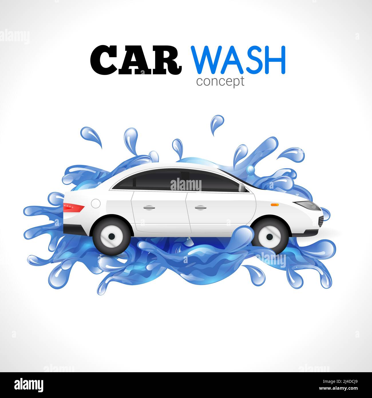 Car wash concept Stock Vector Images - Alamy