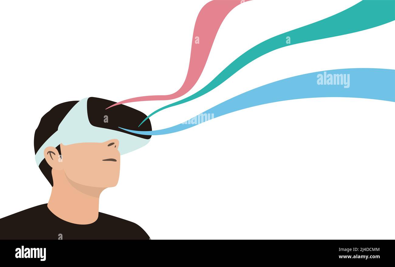 3d man wearing technology Stock Vector Images - Alamy