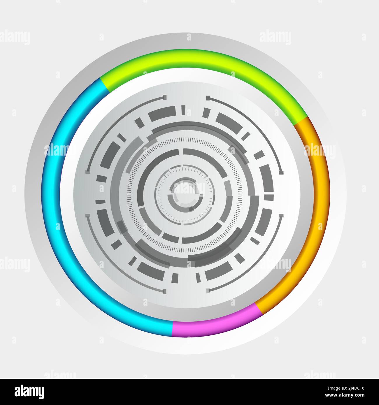 Abstract business circle infographic concept with web interface and ...