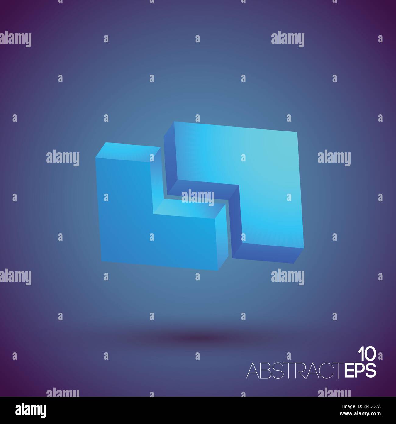 Business geometric template with two blue abstract shapes for web ...