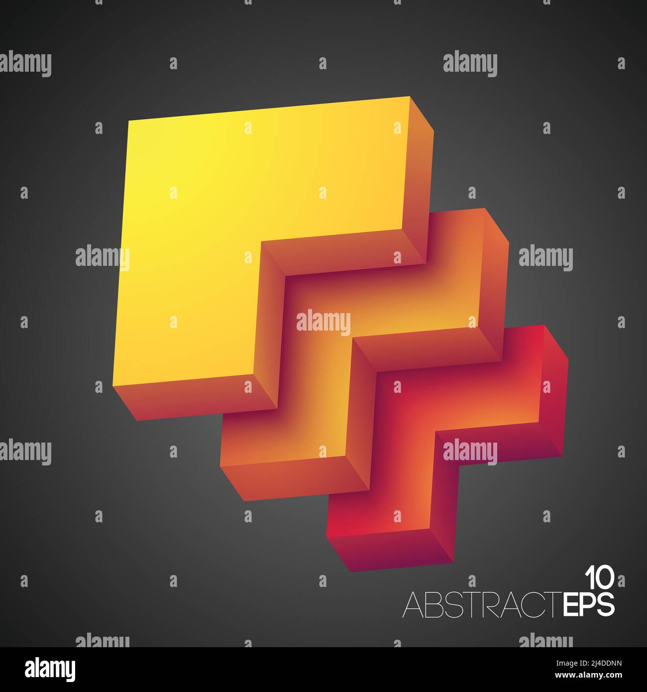 Abstract web design concept with orange geometric shapes on dark ...